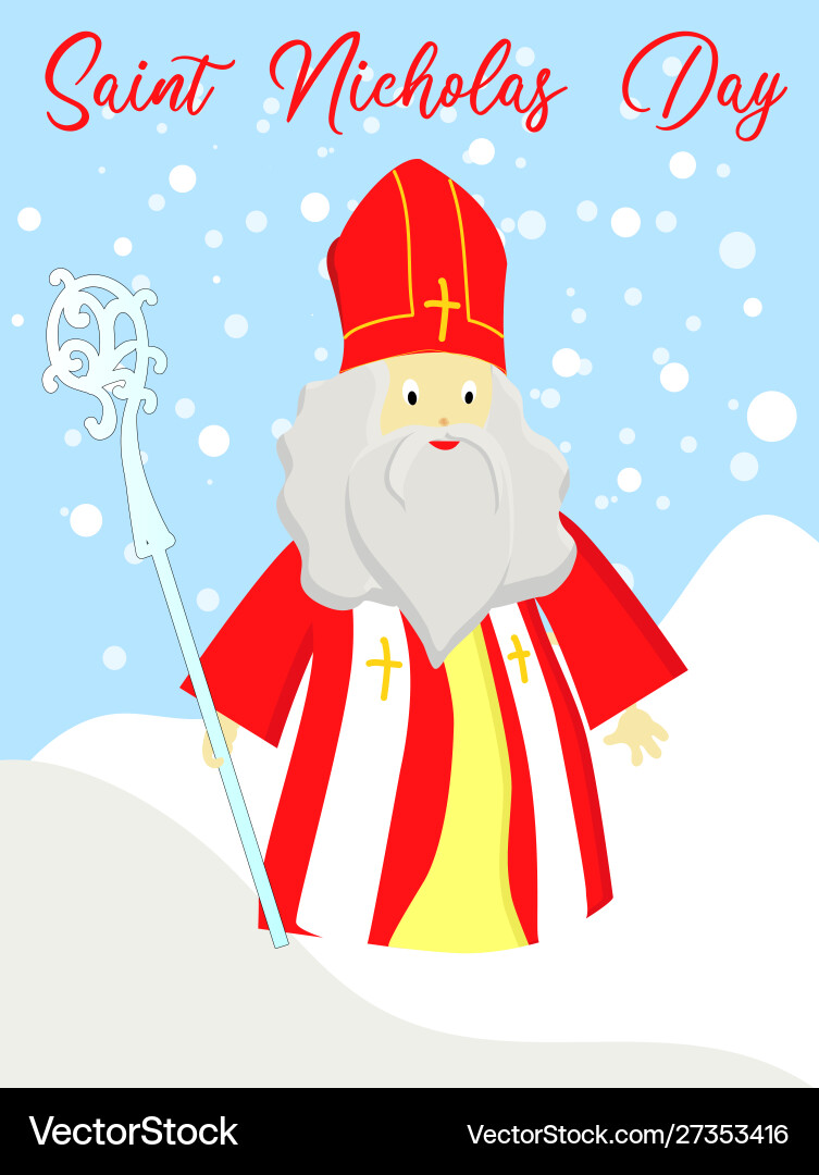 St nicolas day december 6 and 19 Royalty Free Vector Image