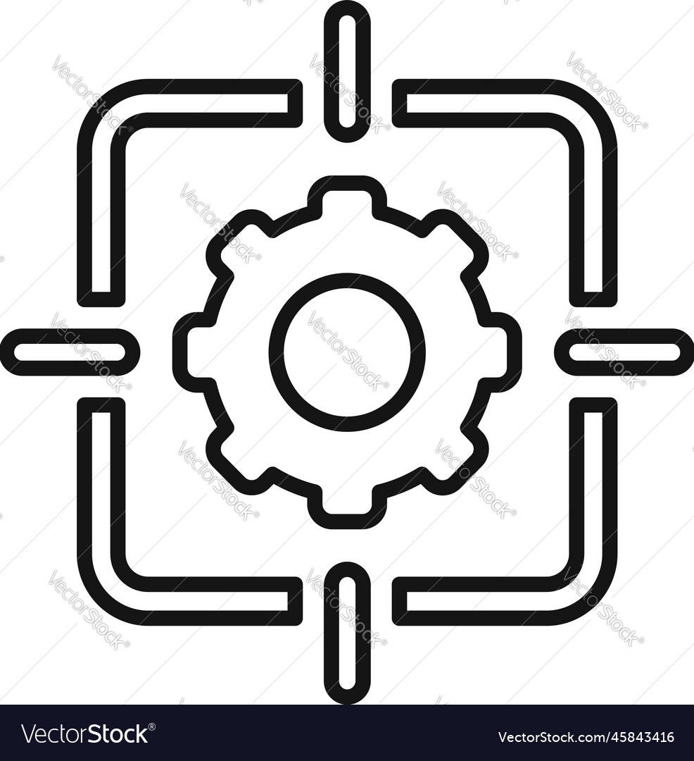 Target core values icon outline value Royalty Free Vector