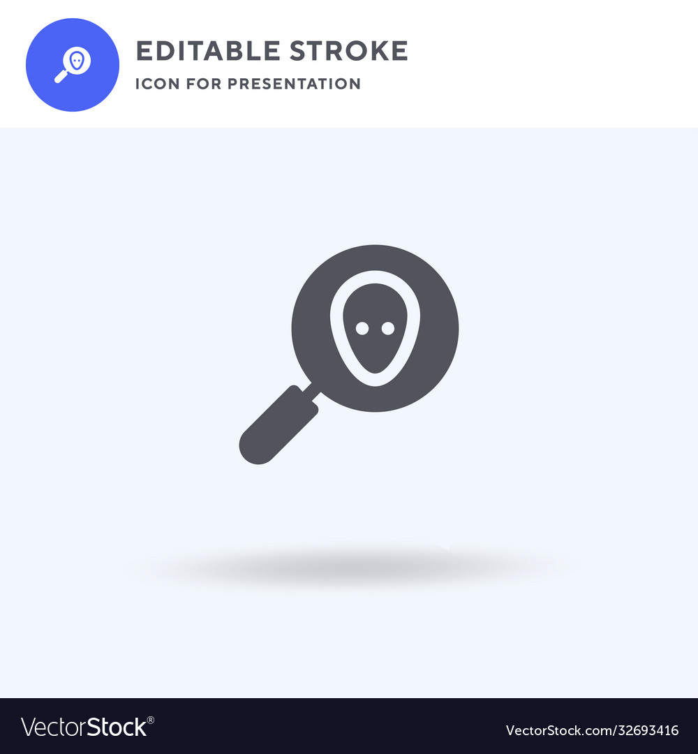 Tracing icon filled flat sign solid Royalty Free Vector