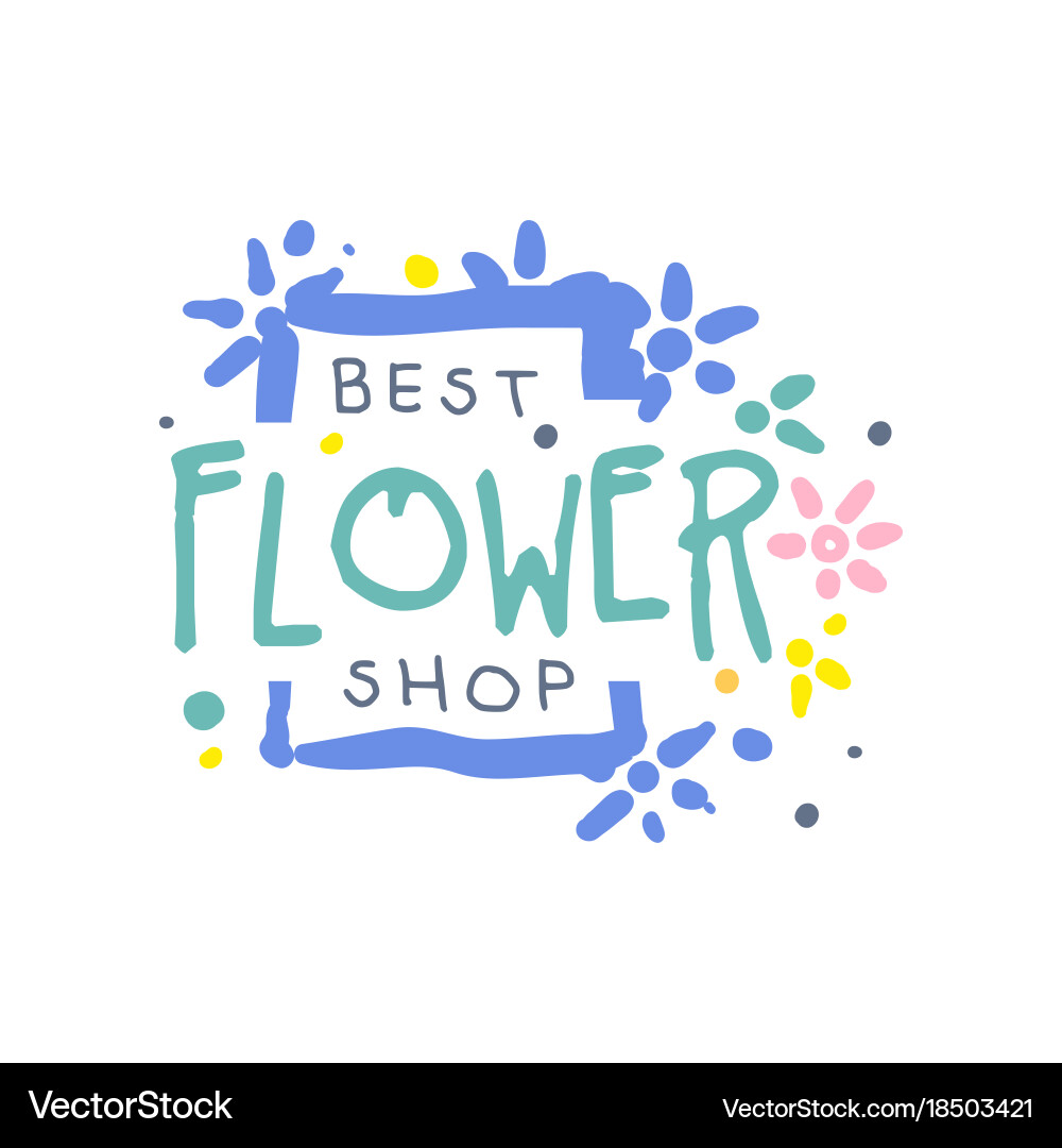Best flower shop logo template element for floral Vector Image