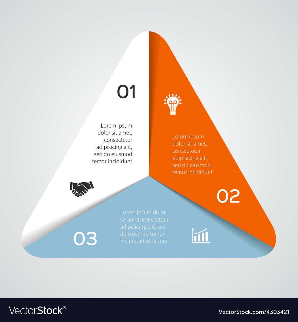Circle triangle infographic template Royalty Free Vector Circle triangle infographic template Royalty Free Vector