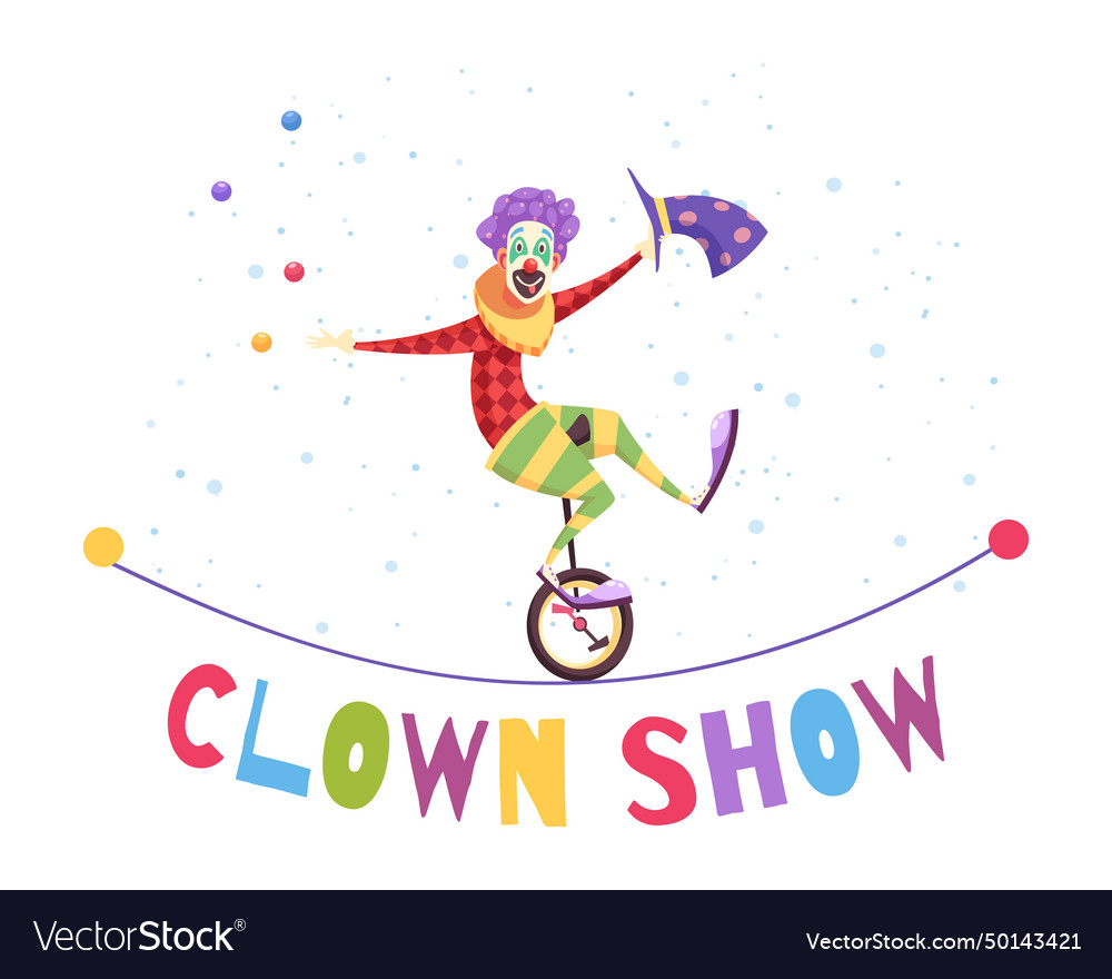 Clown show Royalty Free Vector Image - VectorStock