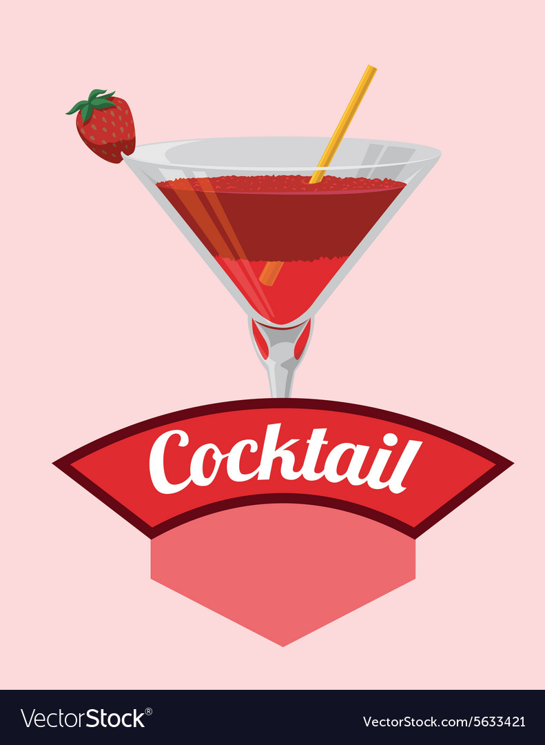 Cocktail design Royalty Free Vector Image - VectorStock