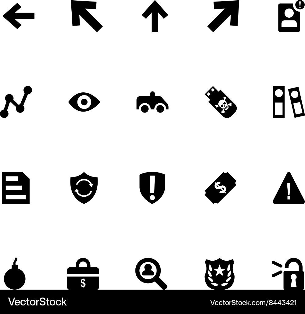 Crime icons 6 Royalty Free Vector Image - VectorStock