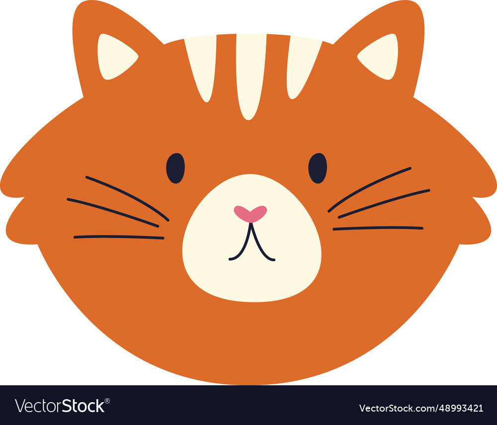Cute cat face Royalty Free Vector Image - VectorStock