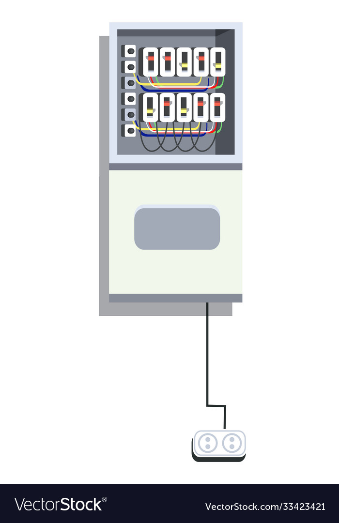 Electrical panel isolated on white background Vector Image