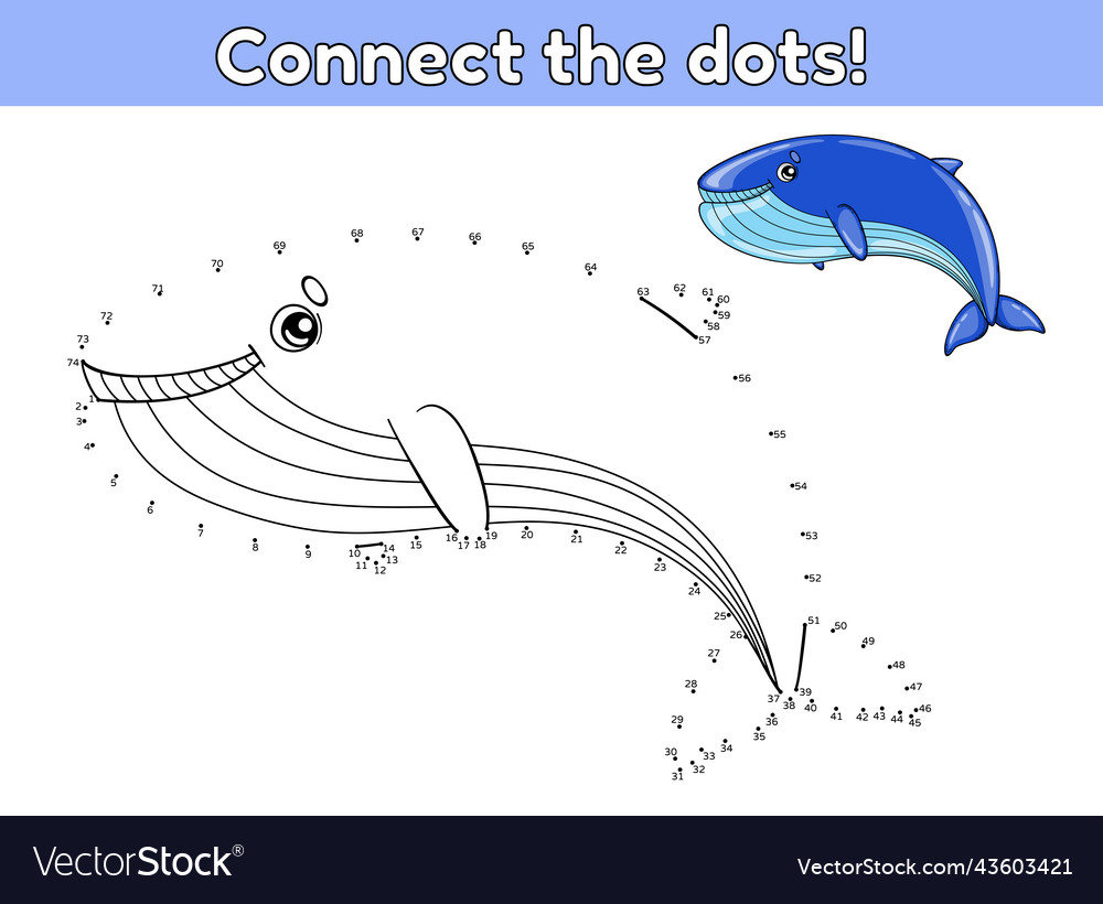 Game dot to sea animal-8 Royalty Free Vector Image