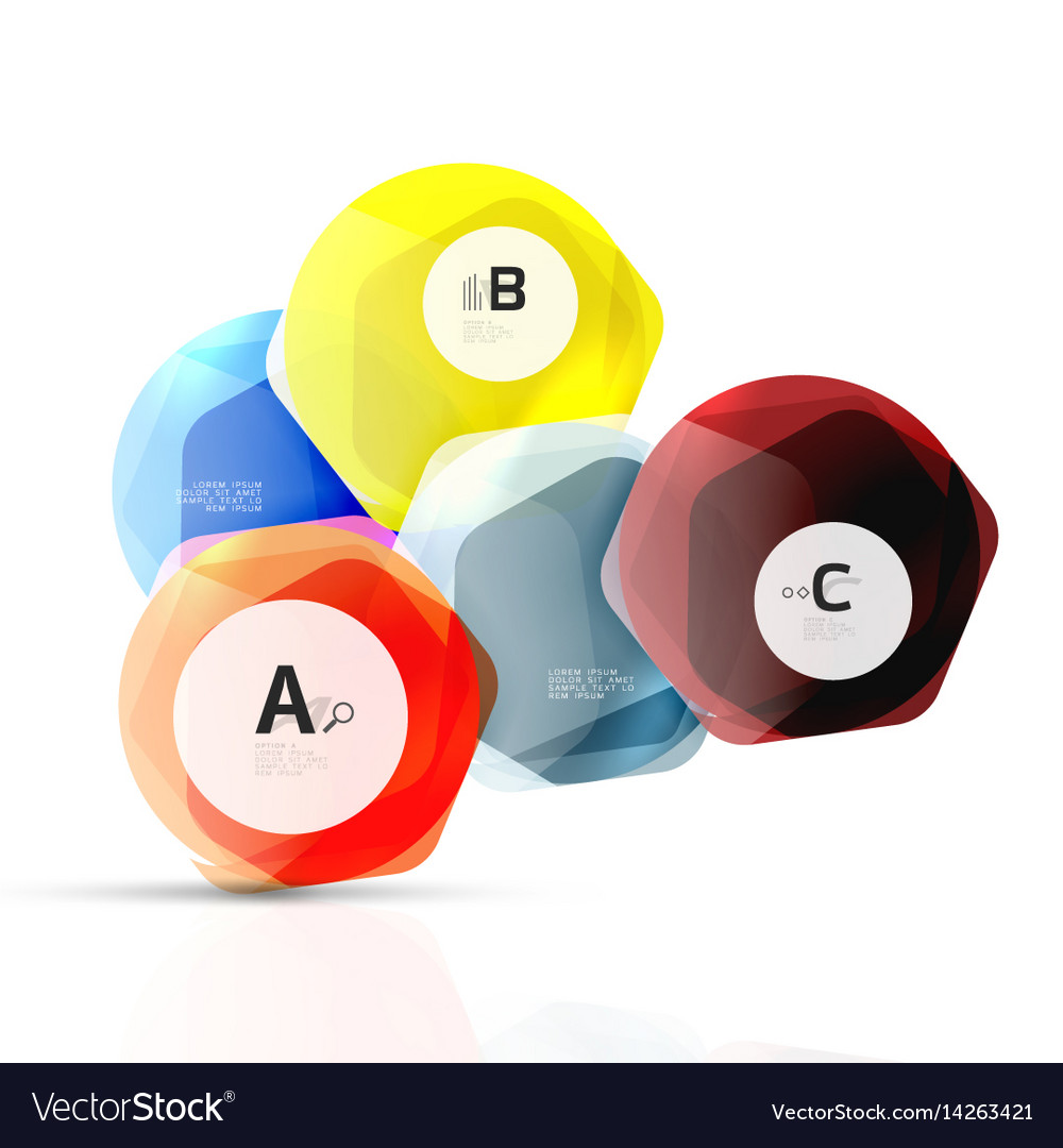 Geometrical hexagon aqua elements Royalty Free Vector Image