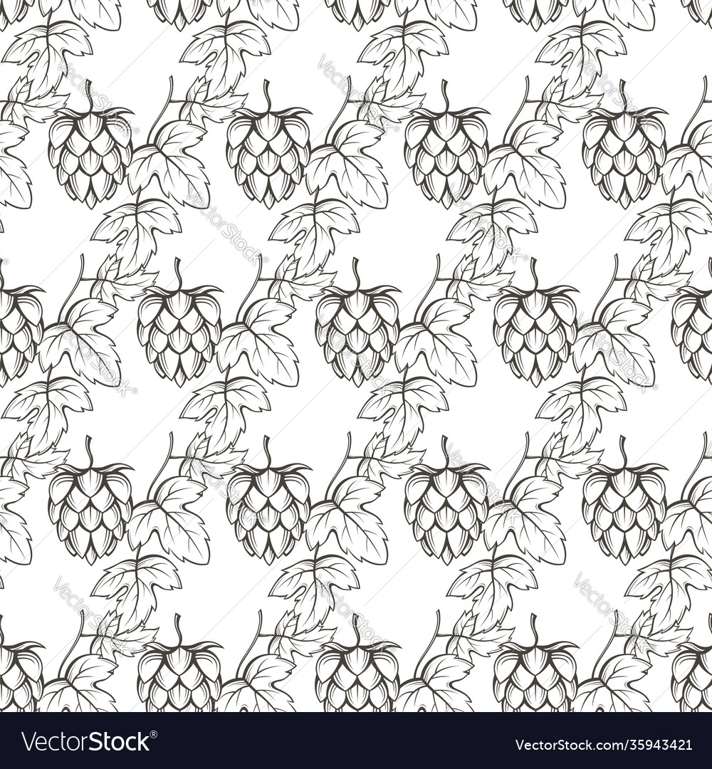 Hop seamless pattern Royalty Free Vector Image