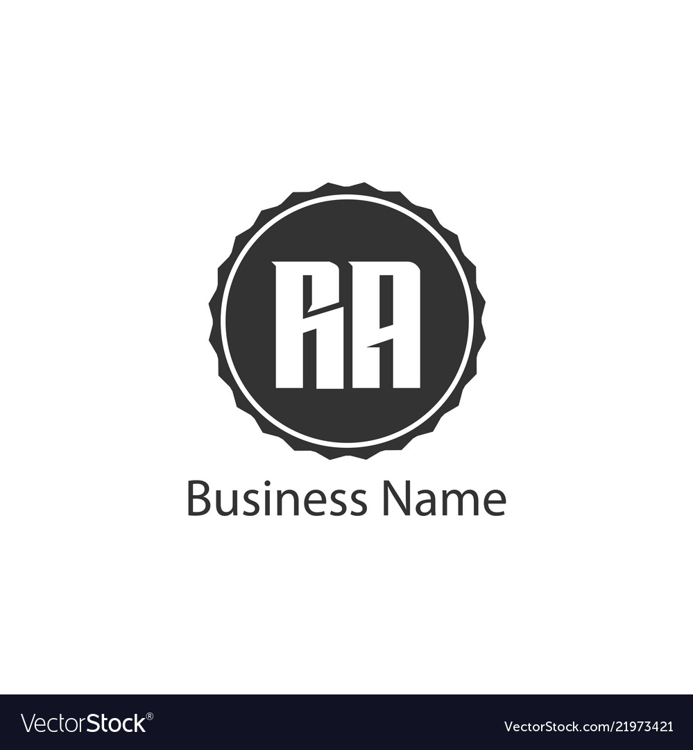 Initial letter ra logo template design Royalty Free Vector