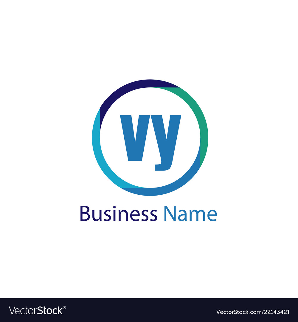 Initial letter vy logo template design Royalty Free Vector
