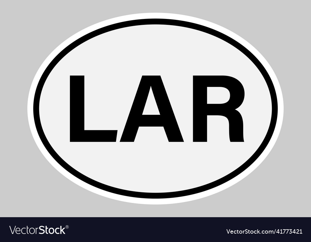 Libya international vehicle registration code Vector Image