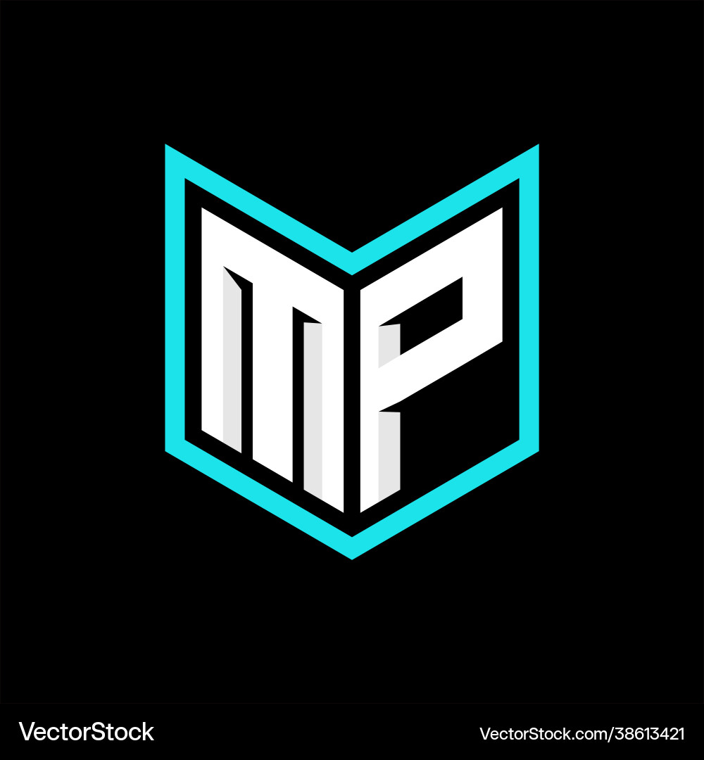 Mp initial logo monogram designs modern templates Vector Image