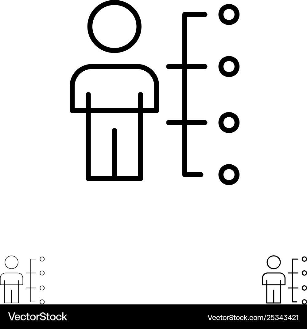 Skills abilities employee human man people bold Vector Image
