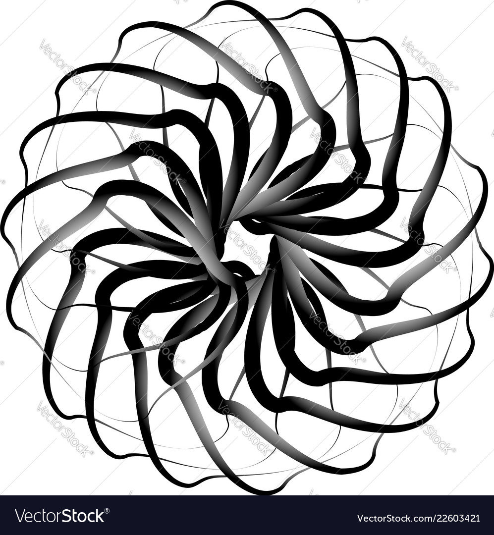 Spirograph pattern like rotating spiral vortex Vector Image