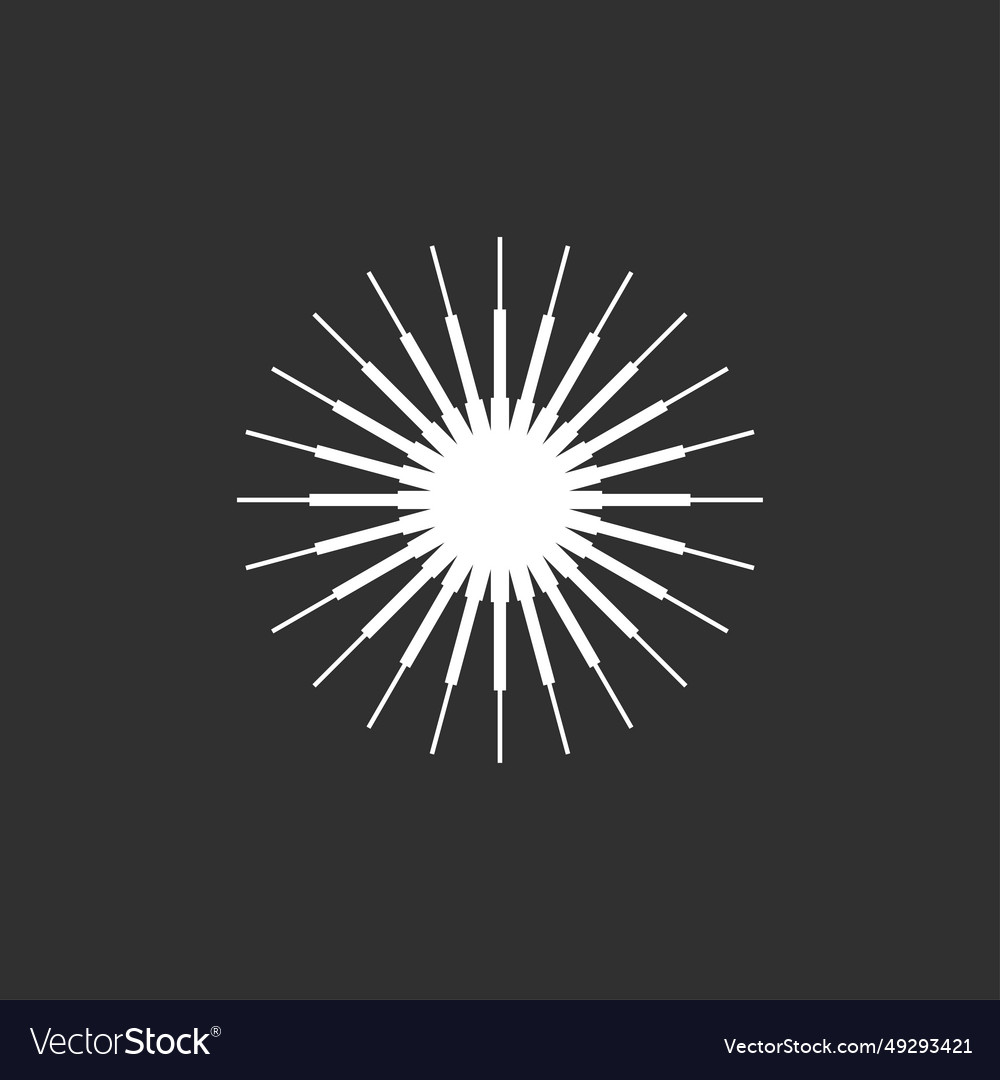 Sun burst logo Royalty Free Vector Image - VectorStock