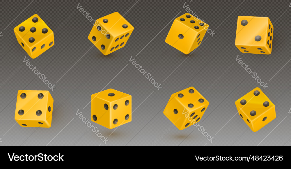 3d casino game play cube roll isolated icon Vector Image