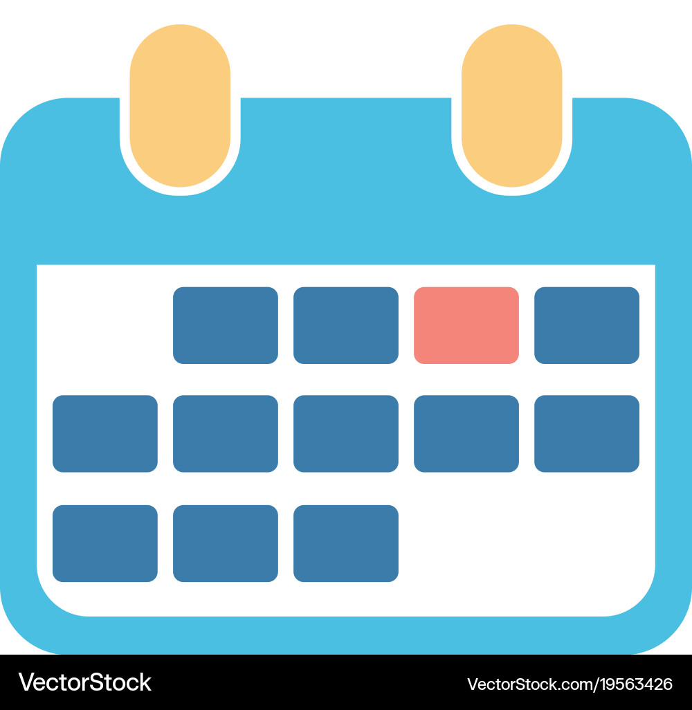 Abstract design calendar icon for business Vector Image