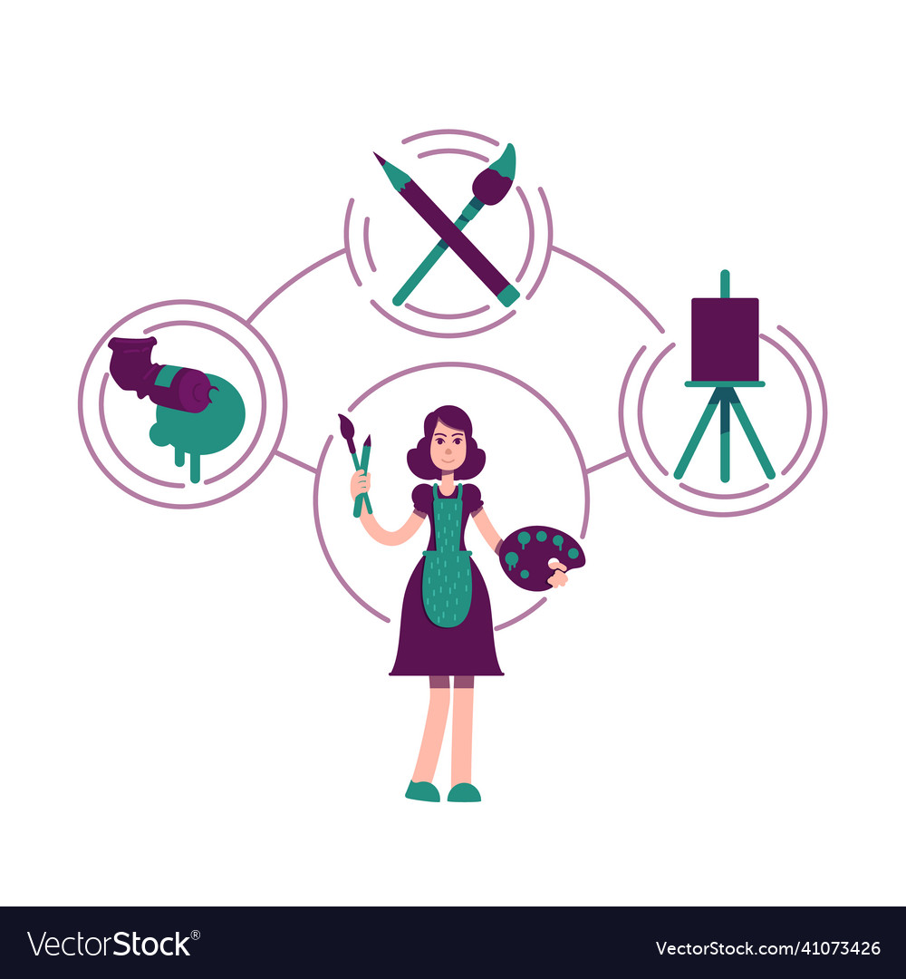 Creator archetype flat concept Lizenzfreies Vektorbild