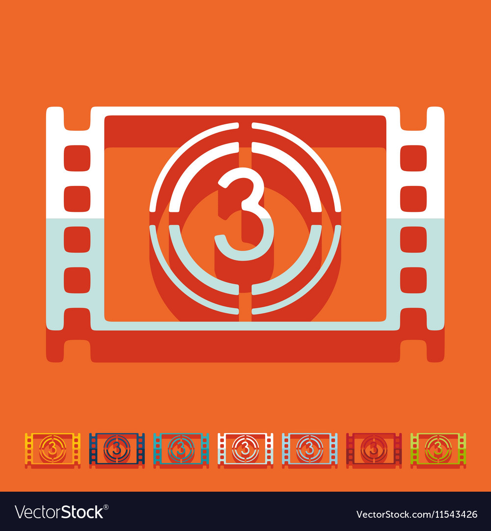 Flat design countdown Royalty Free Vector Image