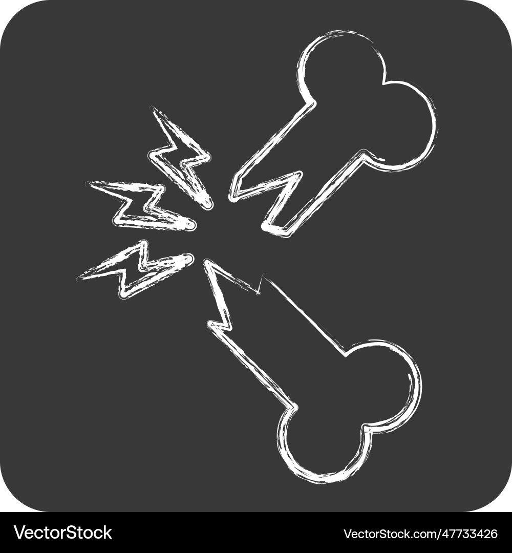 Icon broken bone related to orthopedic symbol Vector Image