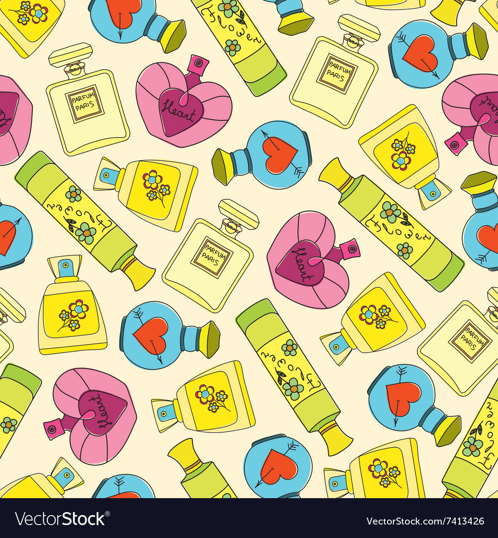 Perfume seamless pattern Royalty Free Vector Image