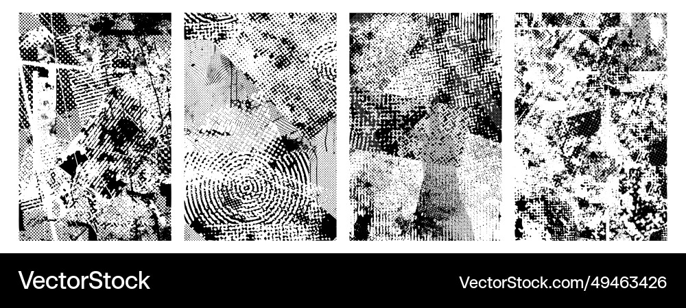 Punk grunge distressed poster backgrounds overlay Vector Image