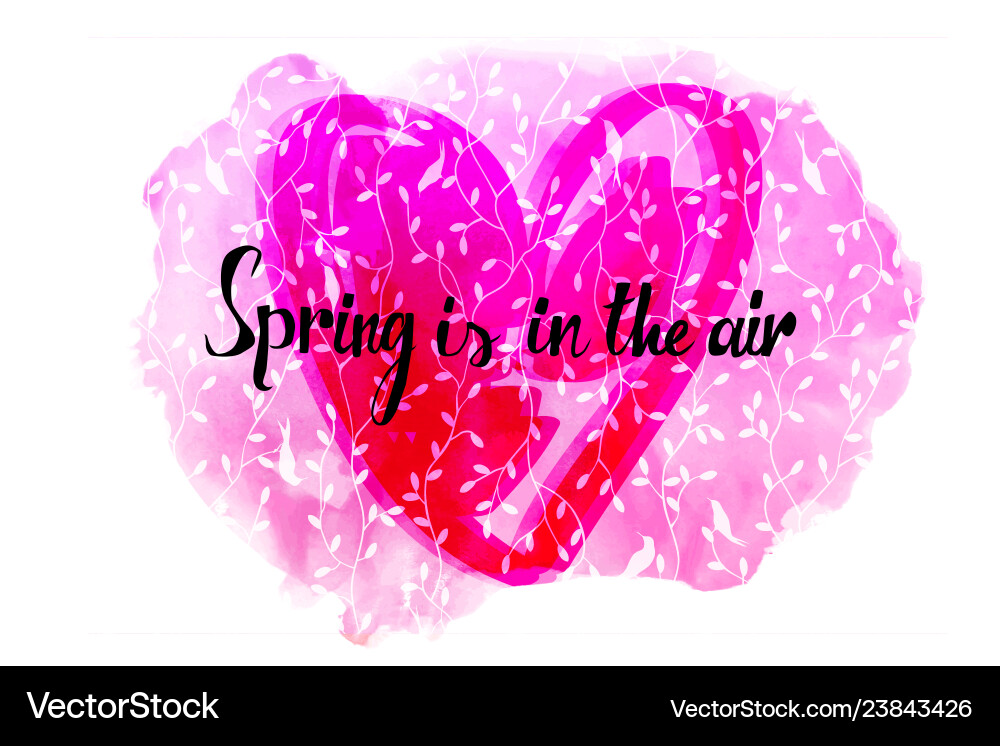 Spring in the air beautiful card Royalty Free Vector Image