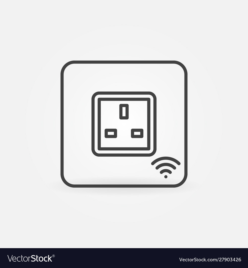 Uk smart socket concept icon in thin line Vector Image