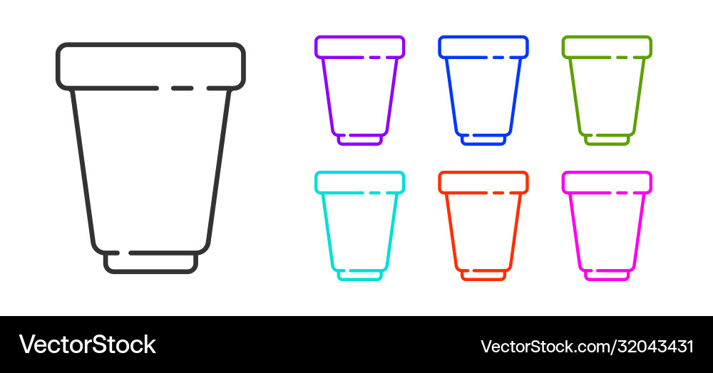 Black line water filter cartridge icon isolated Vector Image