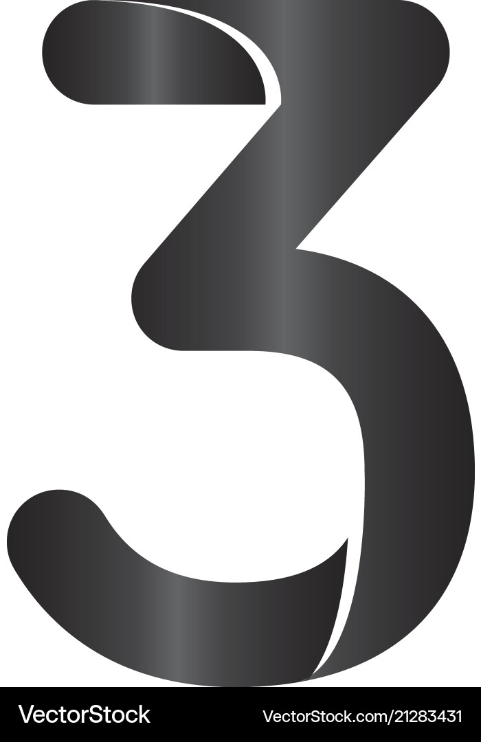 Colorful number logo icon template Royalty Free Vector Image