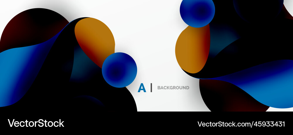 Flowing geometric shapes minimalist abstract Vector Image