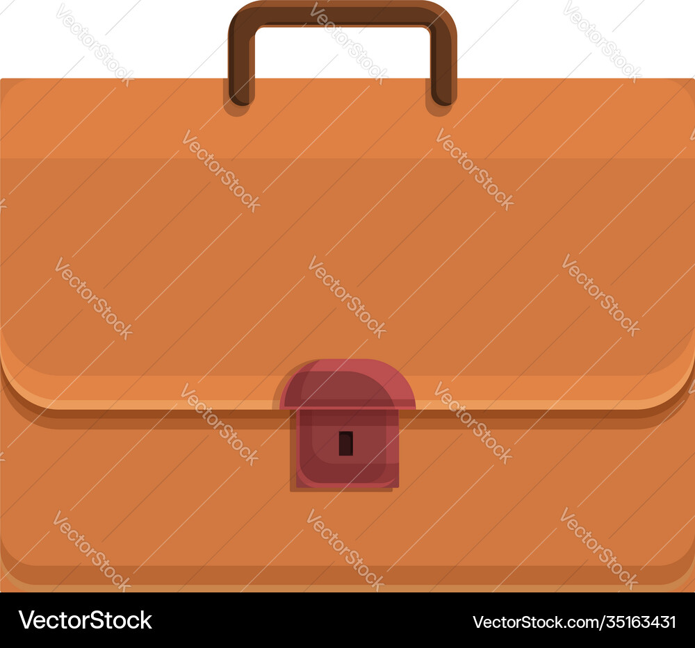 Handle briefcase icon cartoon style Royalty Free Vector