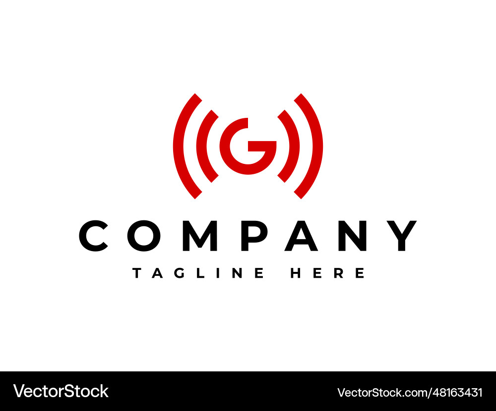 Letter g signal logo design Royalty Free Vector Image