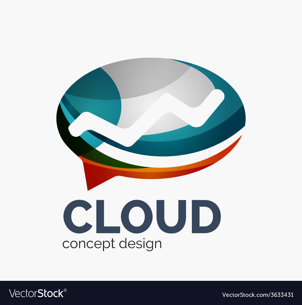 Modern cloud logo Royalty Free Vector Image - VectorStock