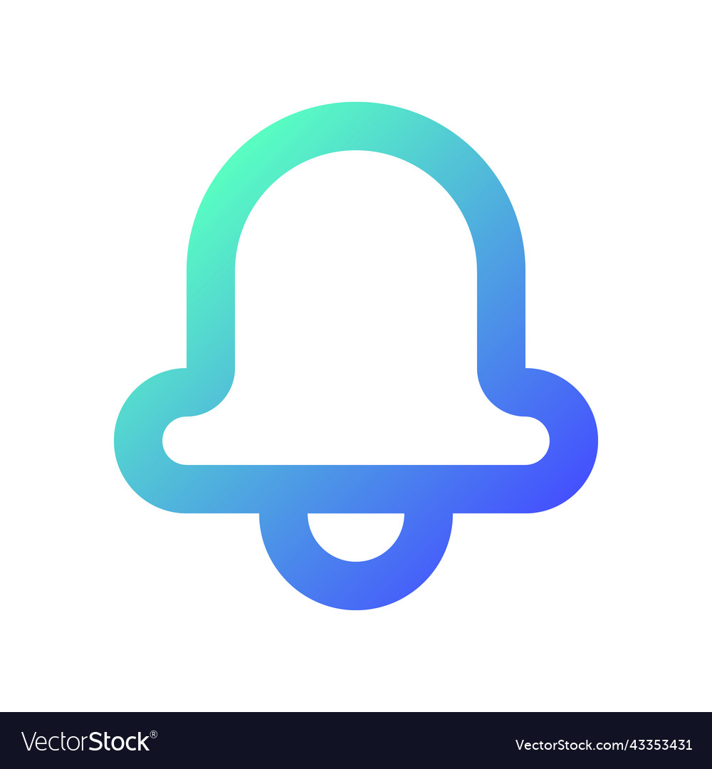 Notifications pixel perfect gradient linear ui Vector Image