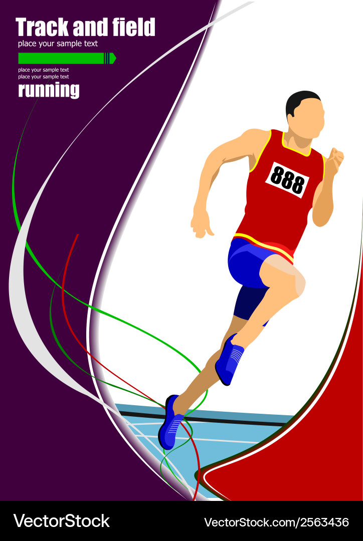 Al 1112 Track and field 03 Royalty Free Vector Image