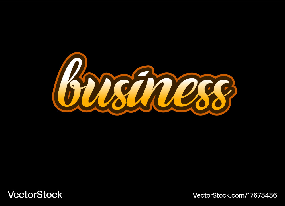 Business word text banner postcard logo icon Vector Image