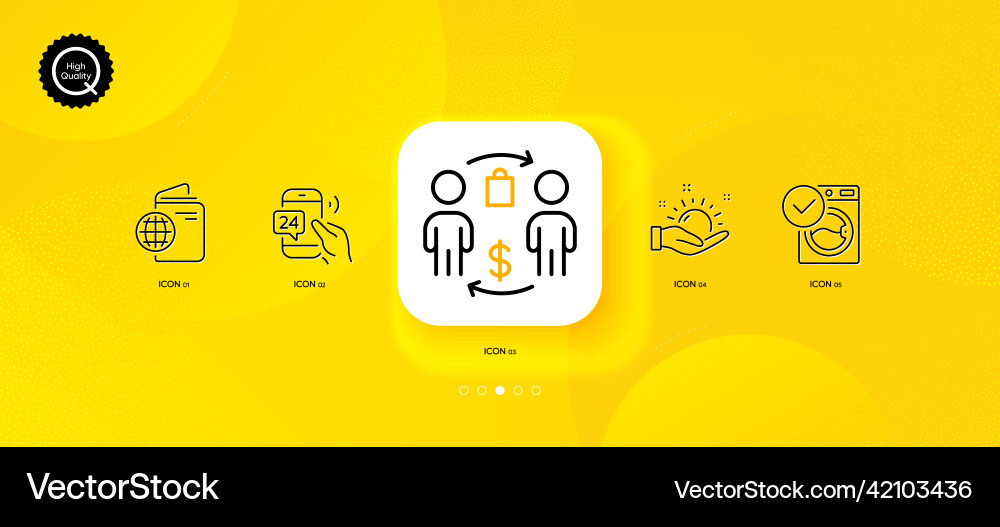 Buying process sunny weather and 24h service Vector Image