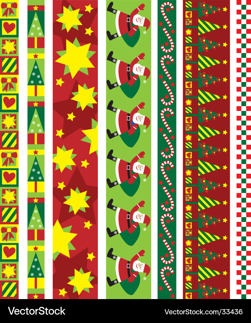 Christmas design border Royalty Free Vector Image