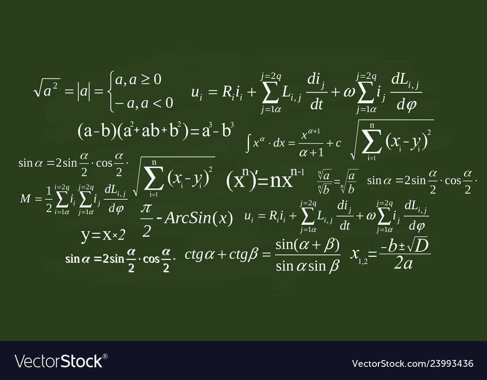 Creative math equation Royalty Free Vector Image