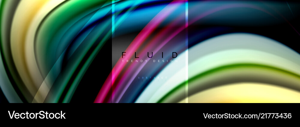 Fluid colors abstract background colorful poster Vector Image