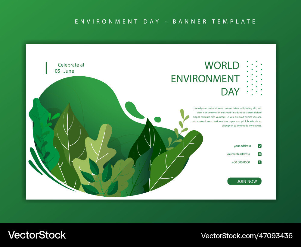 Go green with leaves design in white background Vector Image