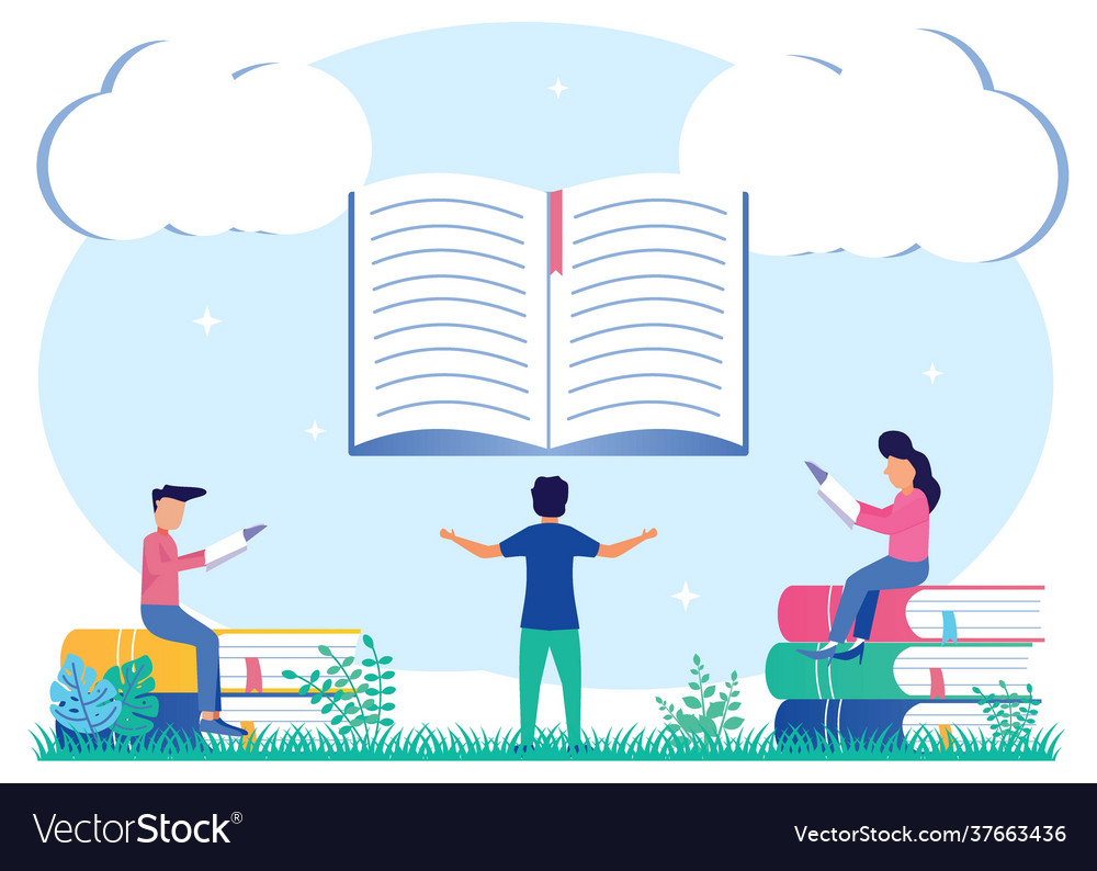 Graphic cartoon character education Royalty Free Vector