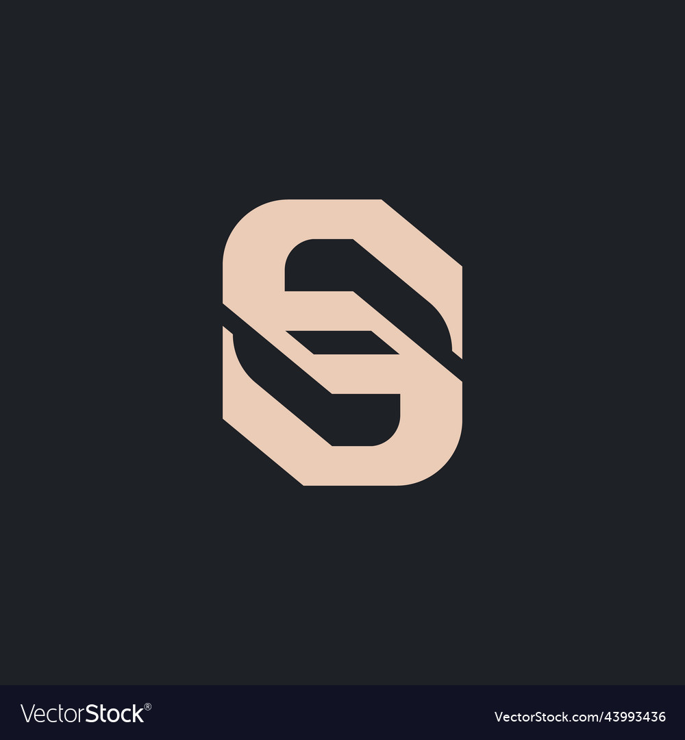 Initial letter s monogram logo template Royalty Free Vector