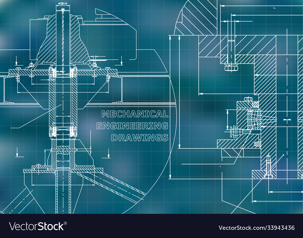 Mechanical engineering technical backgrounds Vector Image