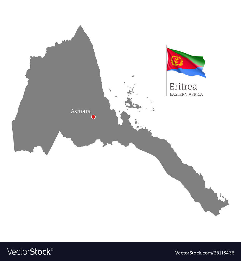 Silhouette eritrea country map Royalty Free Vector Image