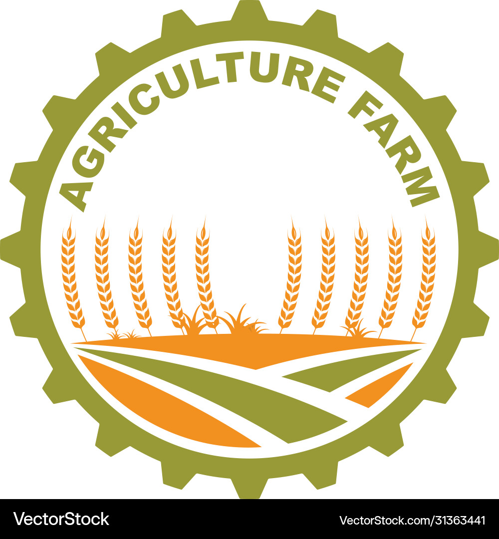 Agriculture farm icon logo Royalty Free Vector Image