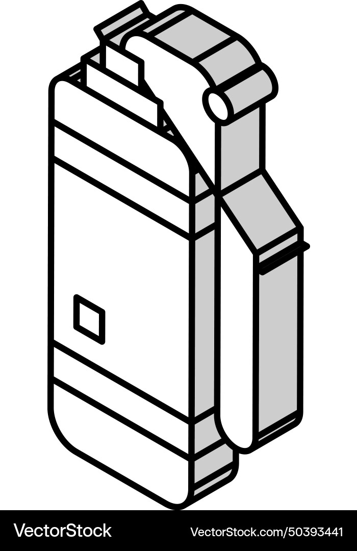 Anesthesia gas cylinder isometric icon Royalty Free Vector
