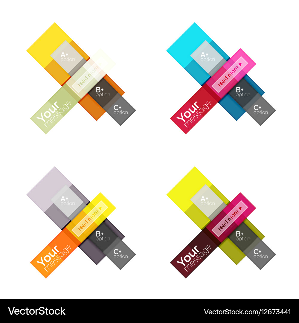 Color stripes infographics templates Royalty Free Vector